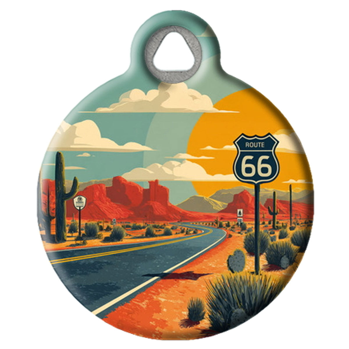 Route 66 Road Trip Pet ID Tag